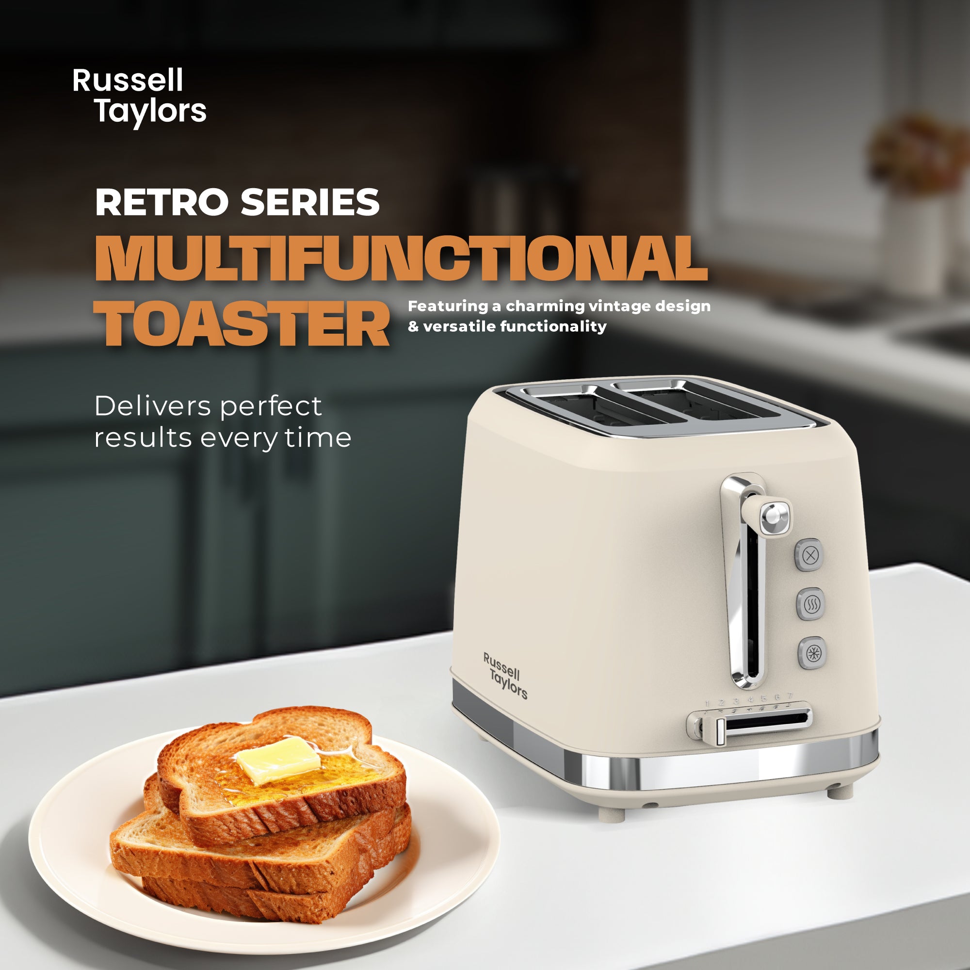 Russell Taylors Retro Toaster RT-10 (Cream)