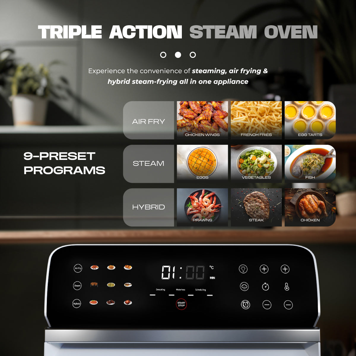 Russell Taylors Steam & Fry Mastery Steam Oven (10.5L) Z11 (3-in-1 Air