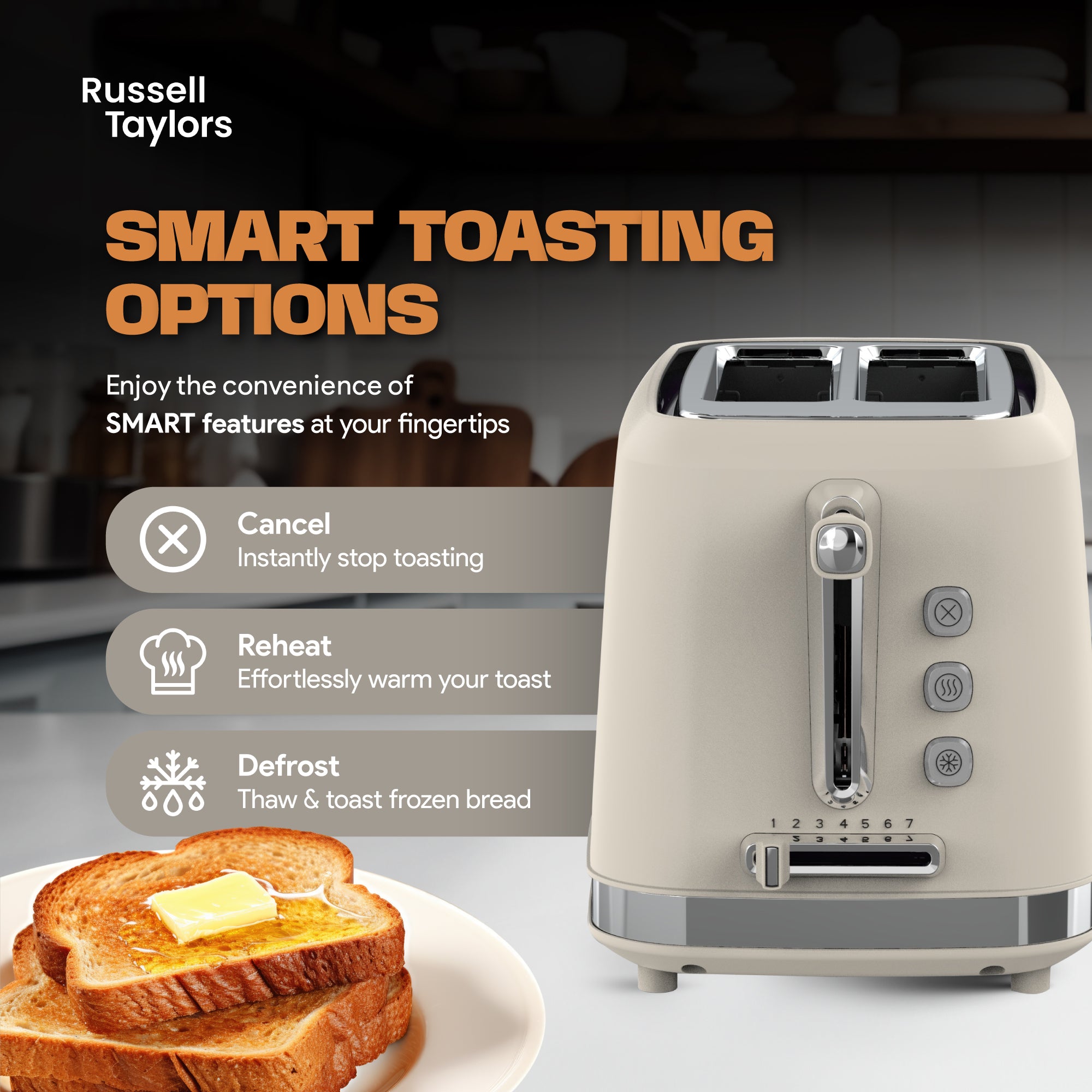Russell Taylors Retro Toaster RT-10 (Cream)