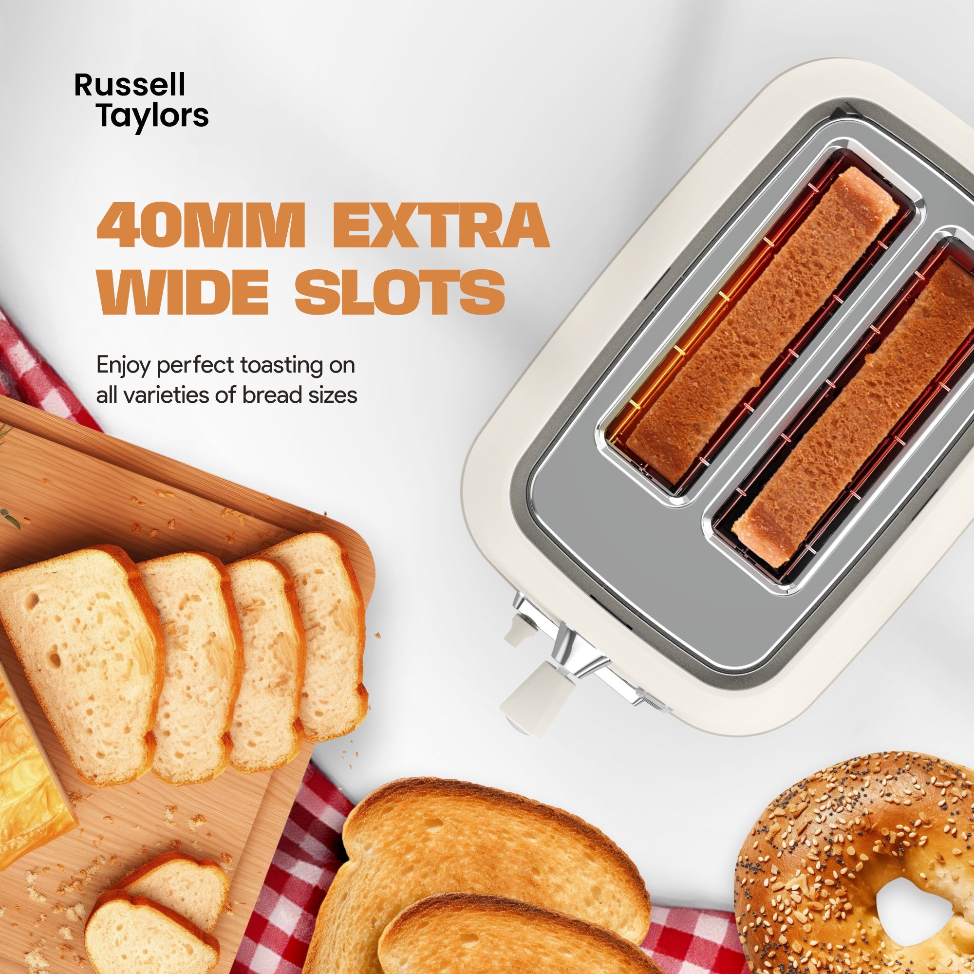 Russell Taylors Retro Toaster RT-10 (Cream)