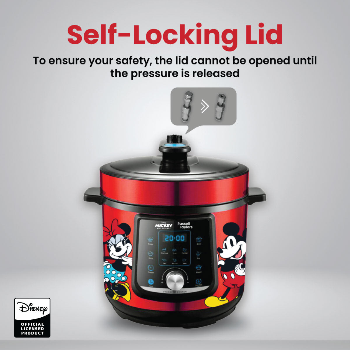 Russell Taylors Disney Mickey And Friends Pressure Cooker 6L D2