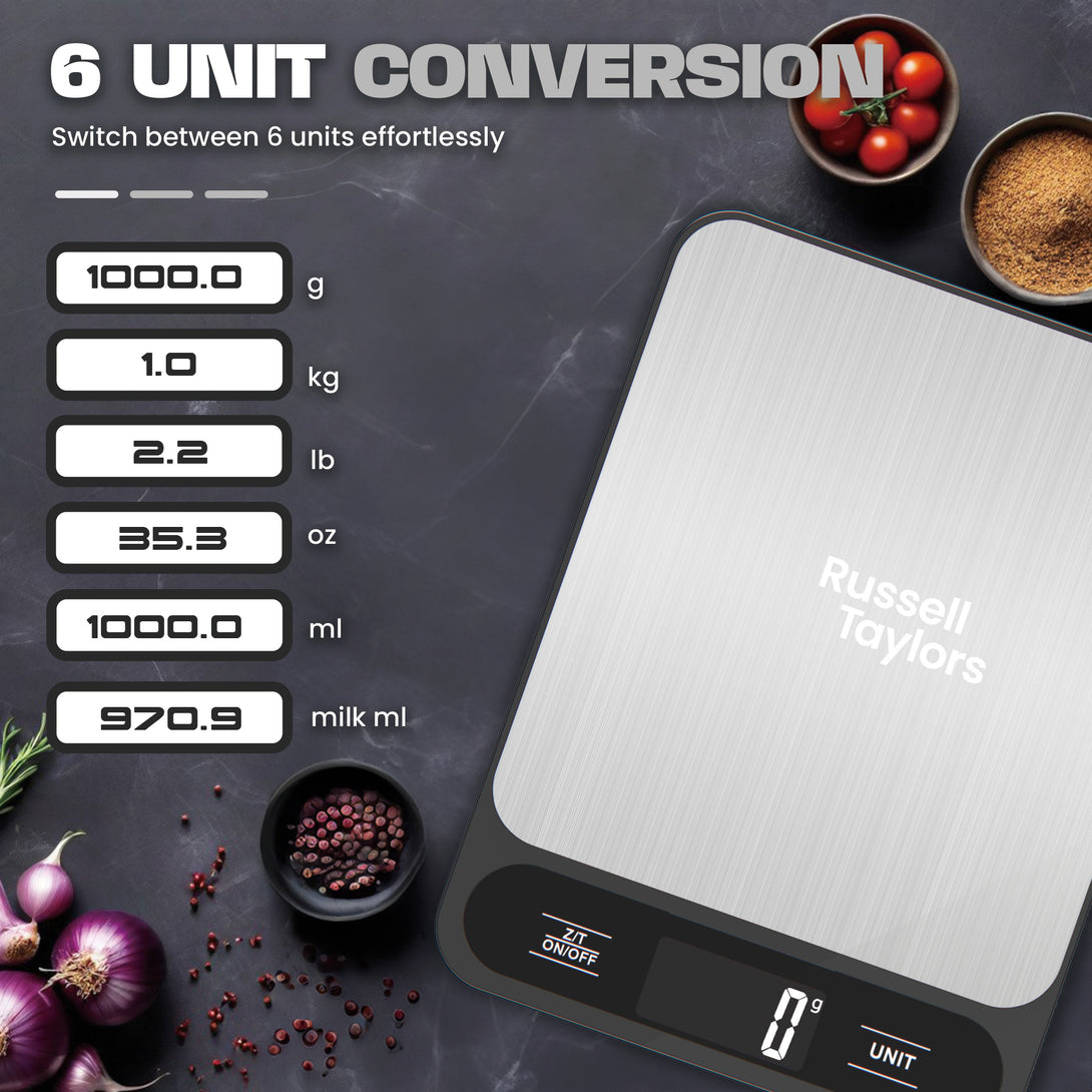 Russell Taylors Stainless Steel Kitchen Scale (10kg-1g) KS-20